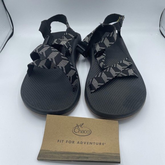 Chaco | Shoes | Chaco Cloud J6185 Black White Nylon Pattern Strap ...